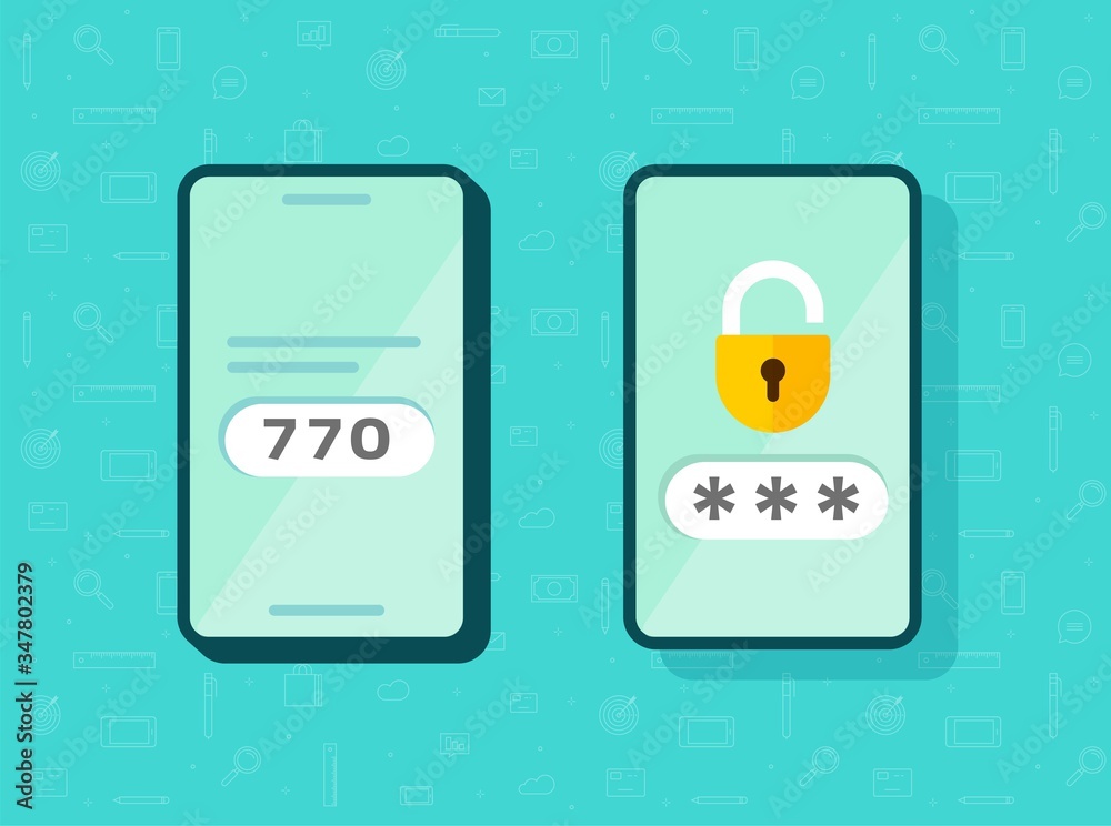 2fa icon password secure login authentication verification vector or ...