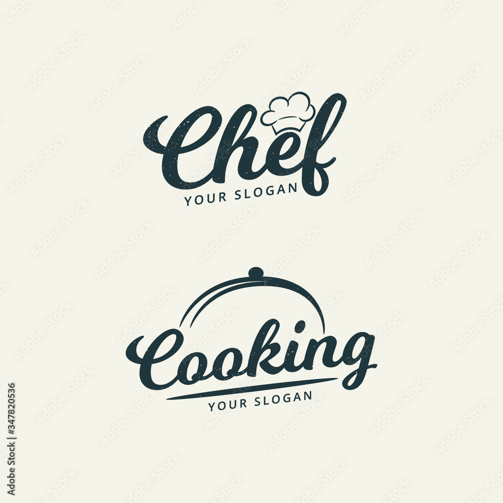 Chef and cooking logo template Stock Vector | Adobe Stock