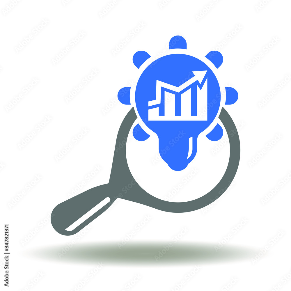 Data Insight Logo. Magnifier Bulb Chart Icon Vector. Stock Vector ...