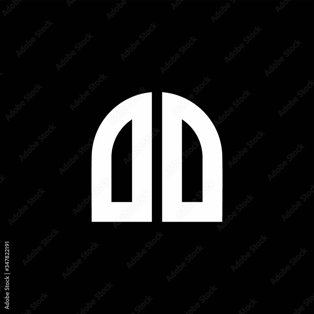 DD monogram logo with curve shape design template Stock Vector | Adobe ...