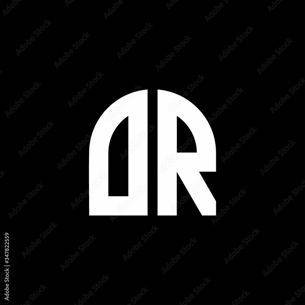 DR monogram logo with curve shape design template Stock Vector | Adobe ...
