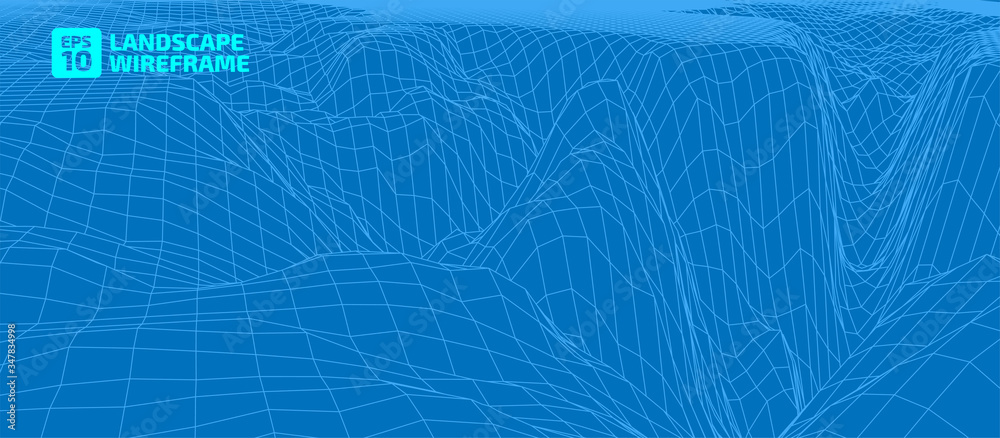 The stylized height of the topographic contour in lines. The concept of ...