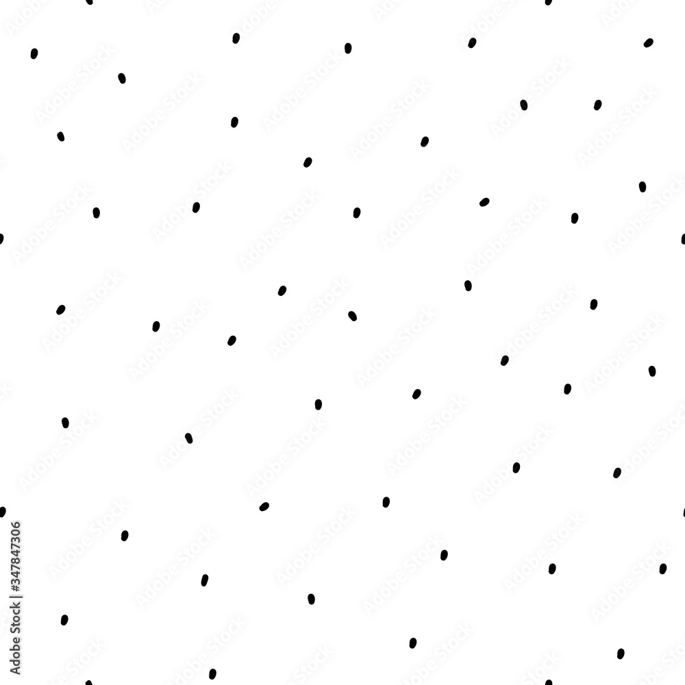Chia seeds seamless pattern. Black and brown grains isolated on a white ...