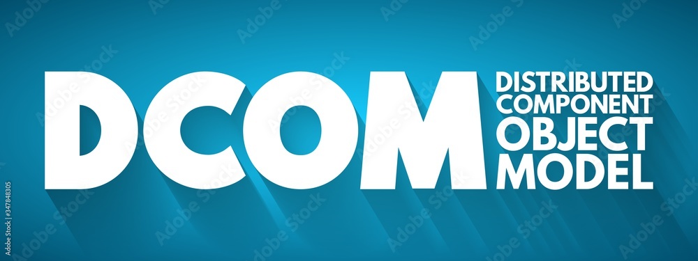 Dcom Distributed Component Object Model Acronym Technology Concept Background Stock Vector