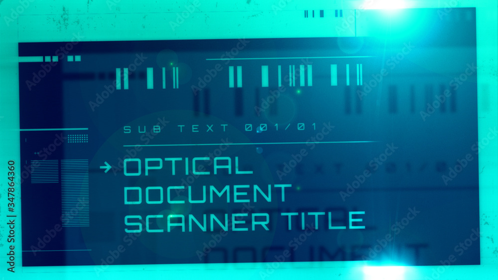 Optical Document Scanner Title Stock Template | Adobe Stock