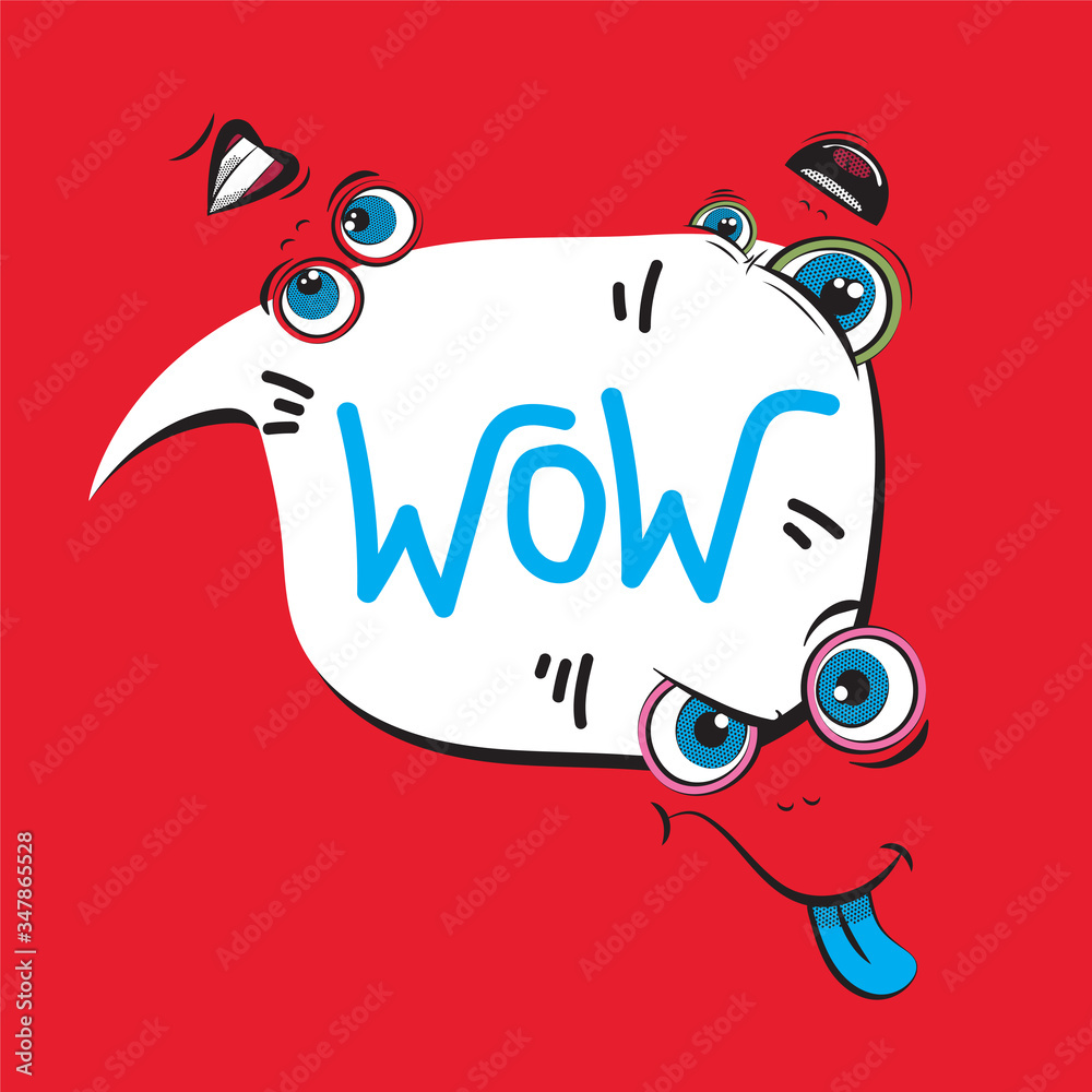 Emoji face with ductile facial expressions. Handwritten lettering. With ...