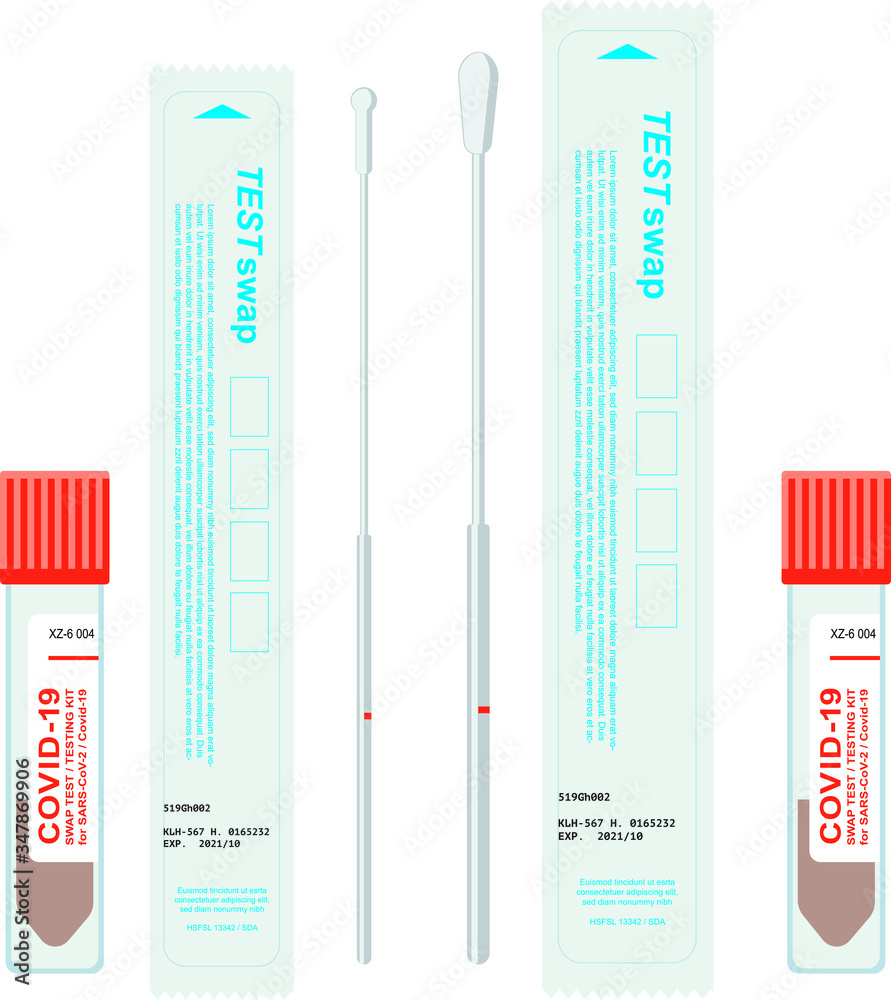 Covid-19 / SARS-CoV-2 / Corona Virus / Testing kit with swap Stock ...