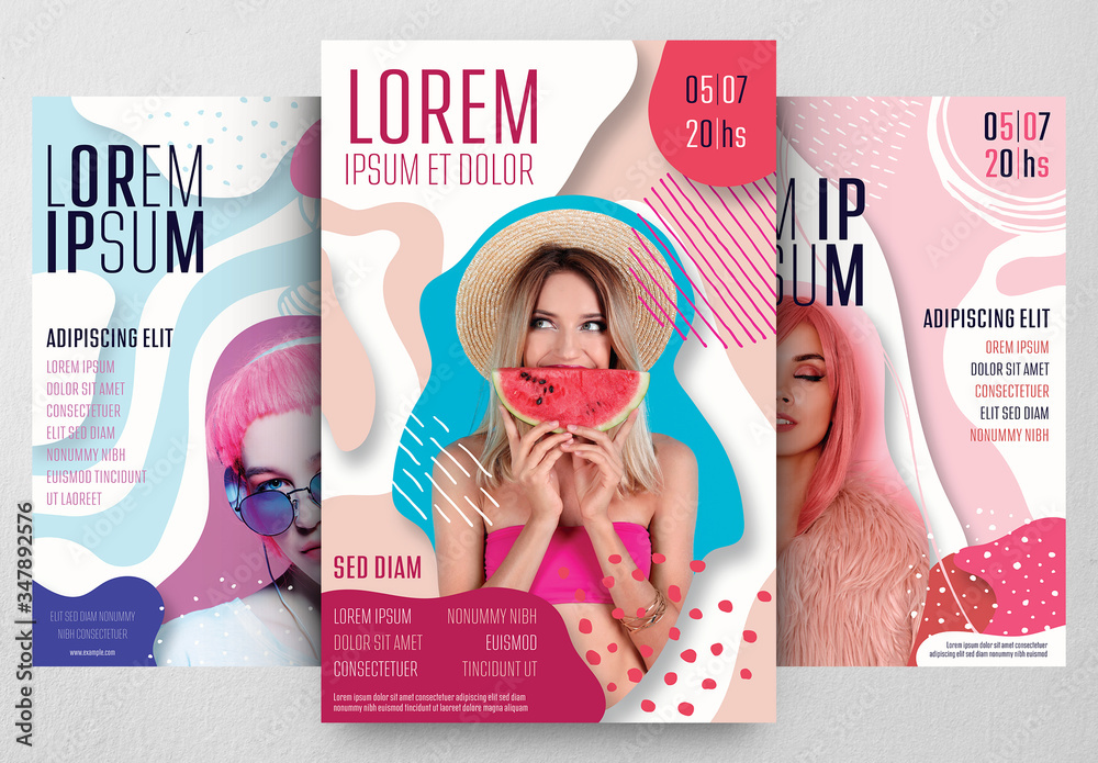 Organic Posters Layouts Stock Template | Adobe Stock