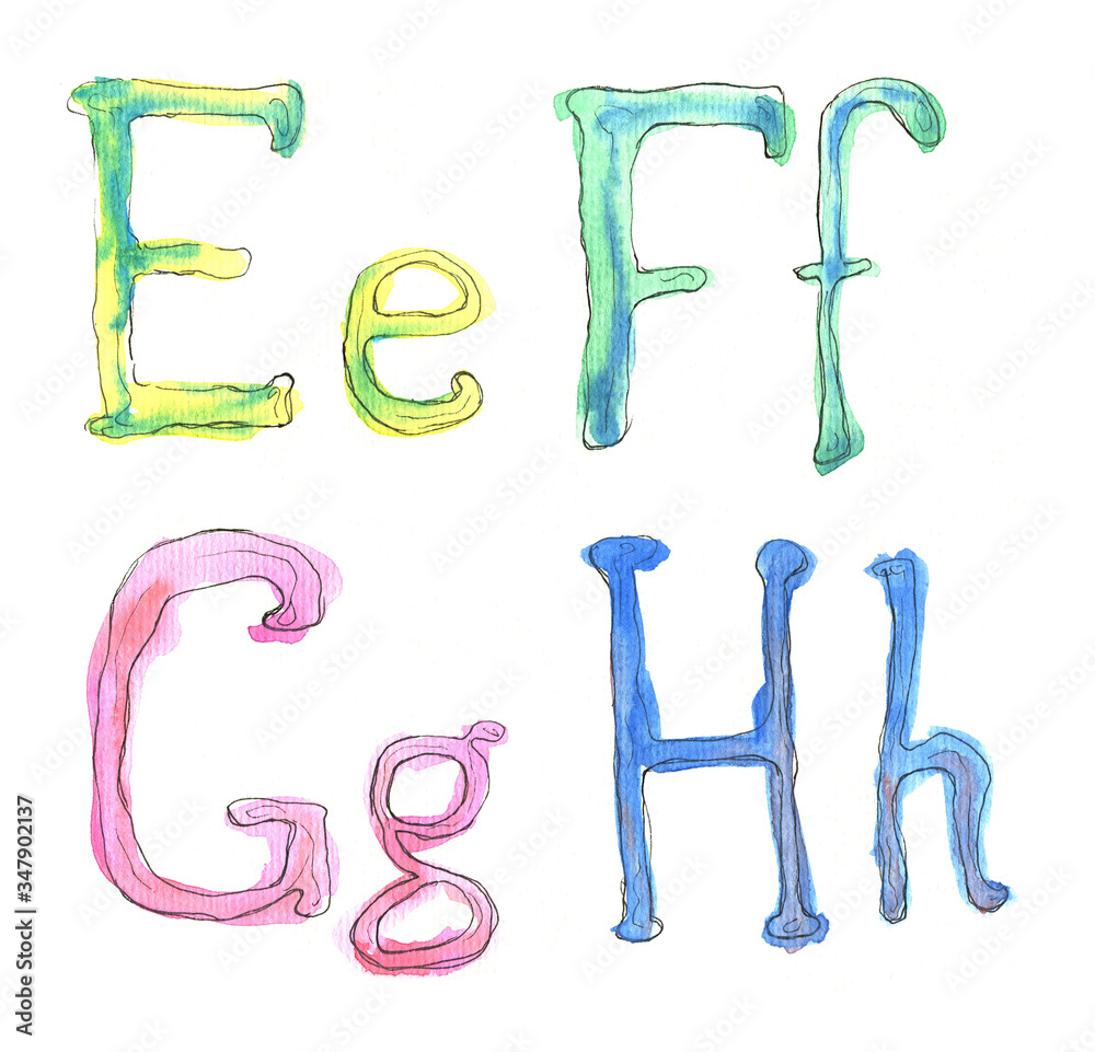 Green Alphabet Efgh Stock Images Image 29339944