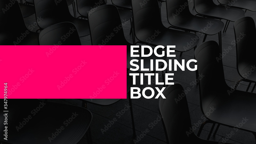 Edge Sliding Title Box Stock Template | Adobe Stock