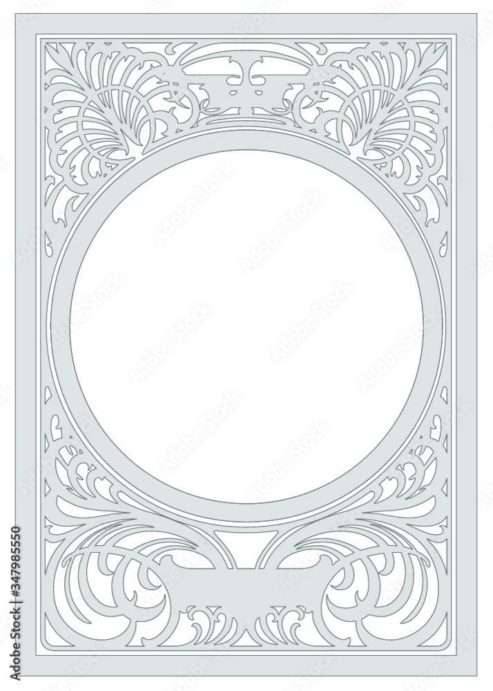 vintage frame Alphonse Mucha vector Stock Vector | Adobe Stock