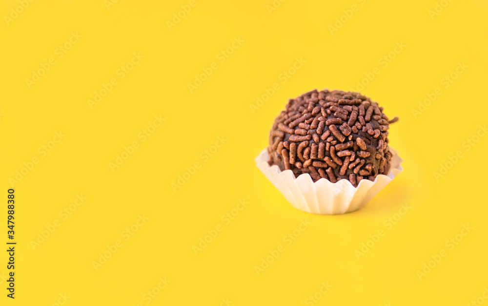 Brigadeiro (Brigadier) a Brazilian chocolate candy. Traditional ...