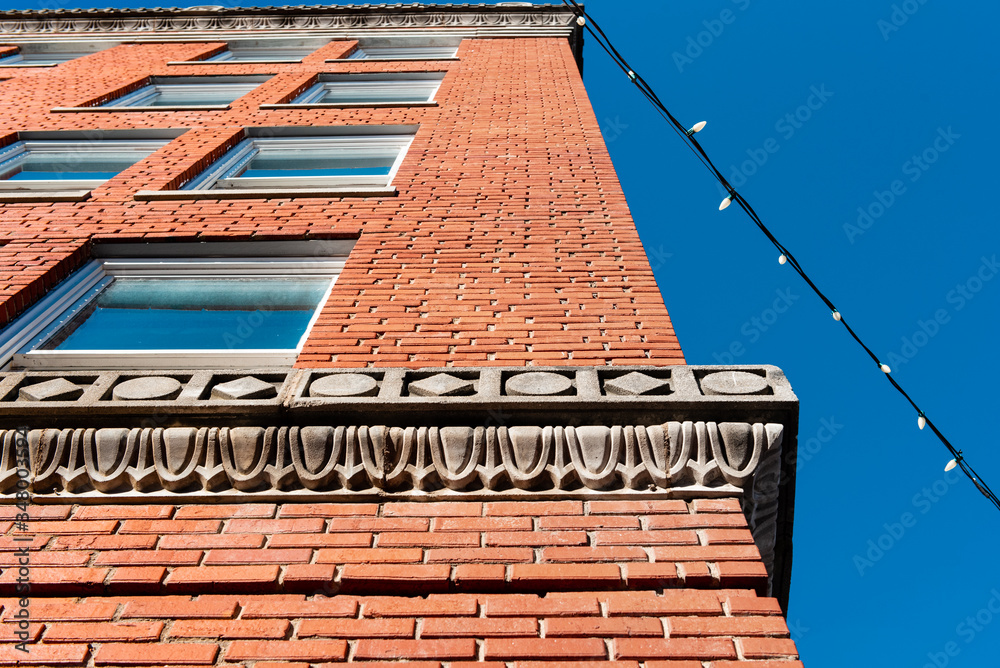 Historical brick building in downtown Pawhuska, Oklahoma. Located ...