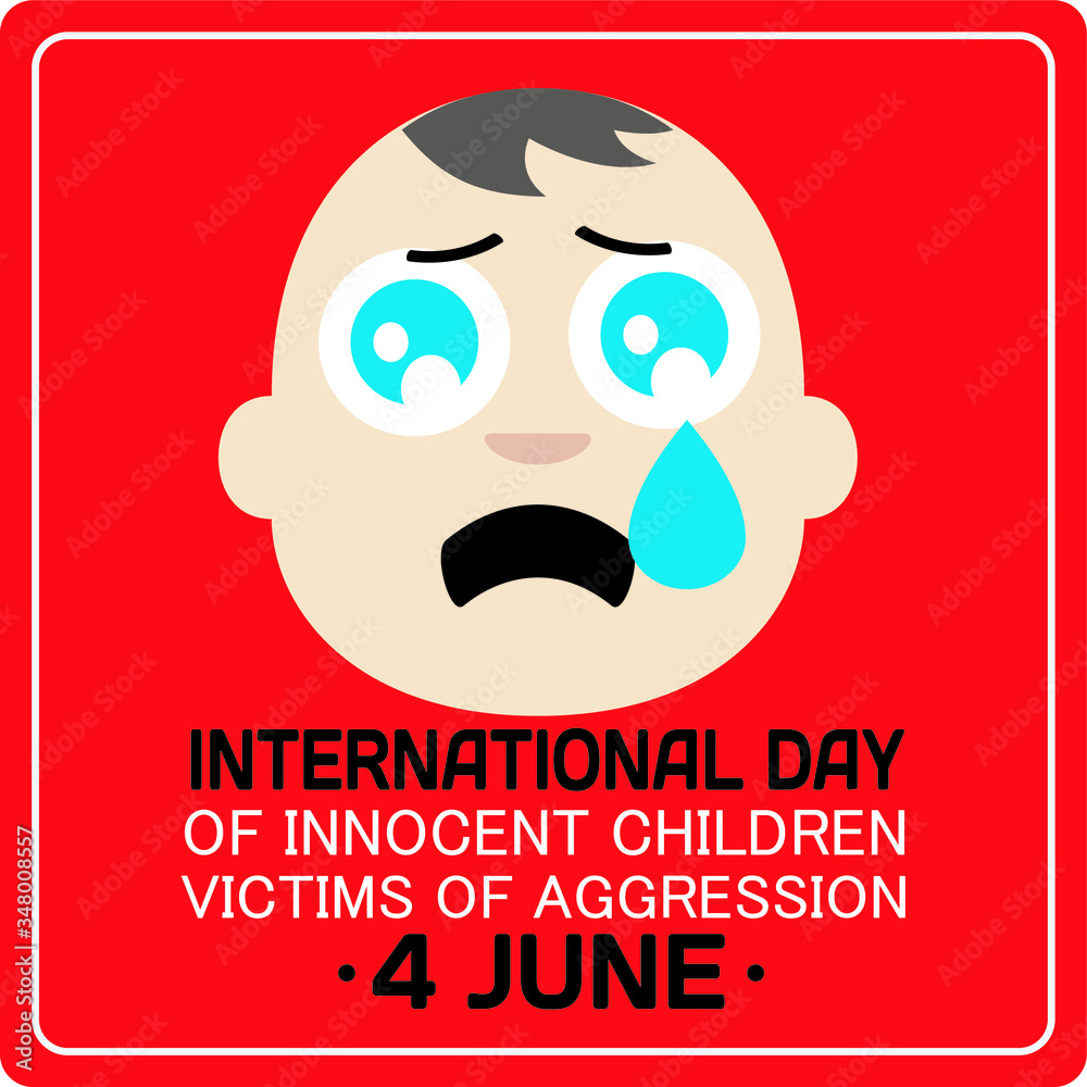 international day of innocent children victims of agression in june, vector logo, eps 10 Stock ...