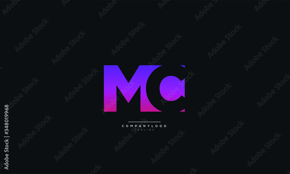 MC Letter Logo Alphabet Design Icon Vector Symbol Stock Vector | Adobe ...