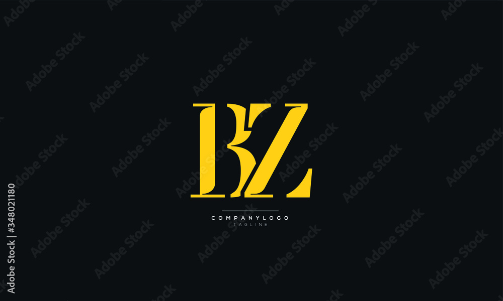 BZ Letter Logo Alphabet Design Icon Vector Symbol Stock Vector | Adobe ...