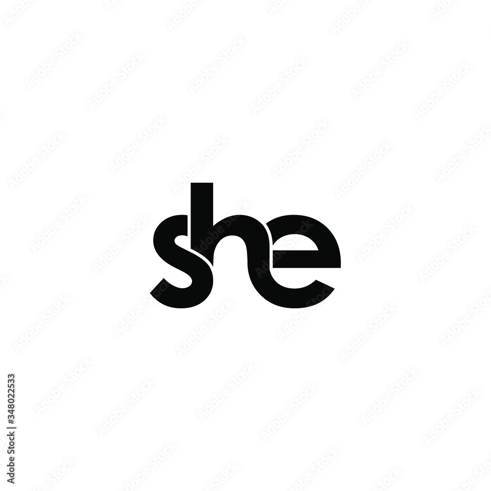 she letter original monogram logo design Stock Vector | Adobe Stock