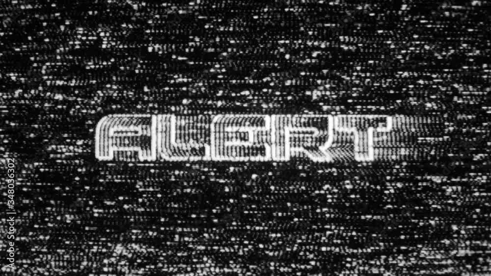 Alert Text VHS Overlay Analogue Digital Noise Glitch Font Lapse Effect ...
