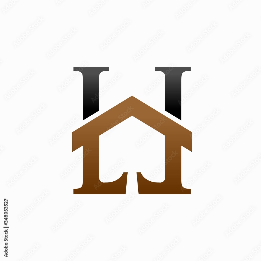 letter LH logo design, mortgage vector logo Stock Vector | Adobe Stock