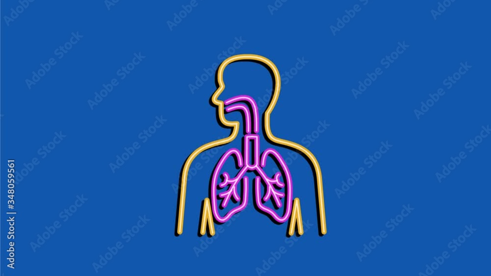 2d Animation motion graphics showing neon sign light signage lighting ...