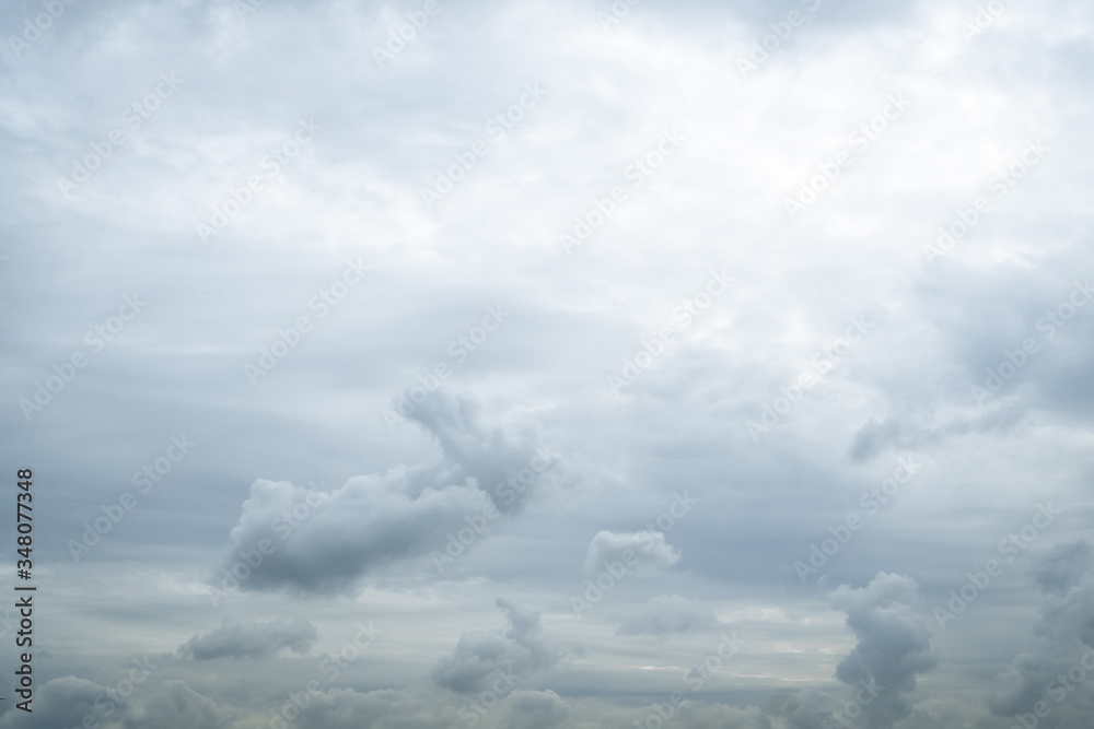 Cloudy cold gray sky with rain clouds at the bottom. Stock Photo ...