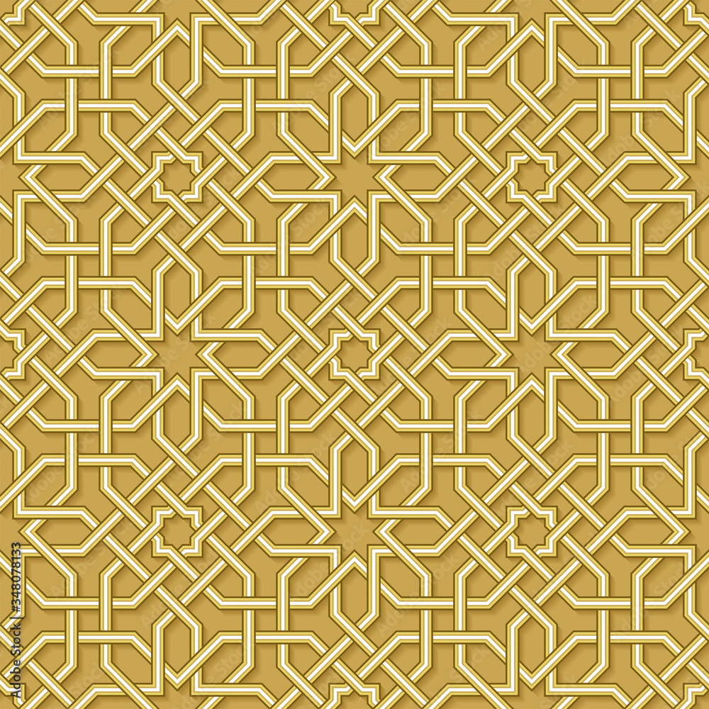 Geometric Pattern, Traditional Arabic Islamic Background, Vector ...