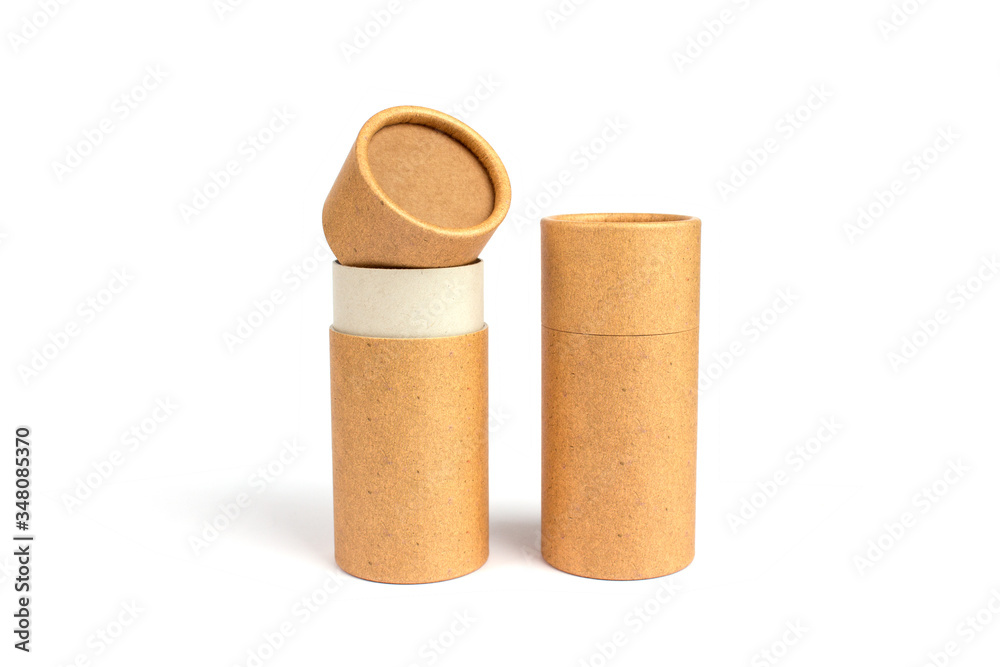 Open and closed paper tubes with paper end caps, cardboard containers ...