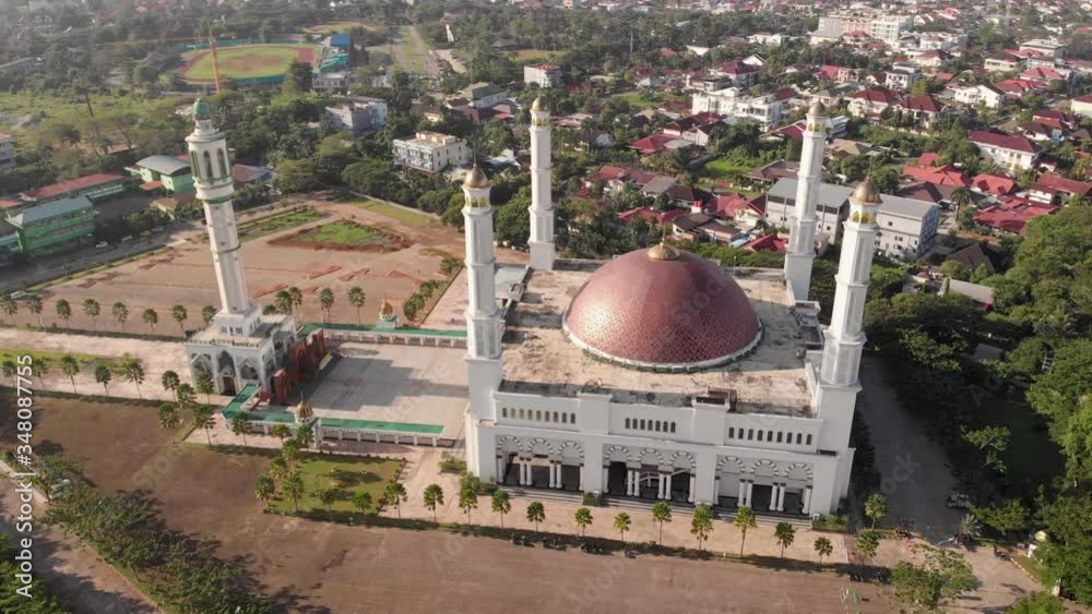 Wide orbit around the Grand Masjid Raya Mujahidin Mosque Pontianak ...