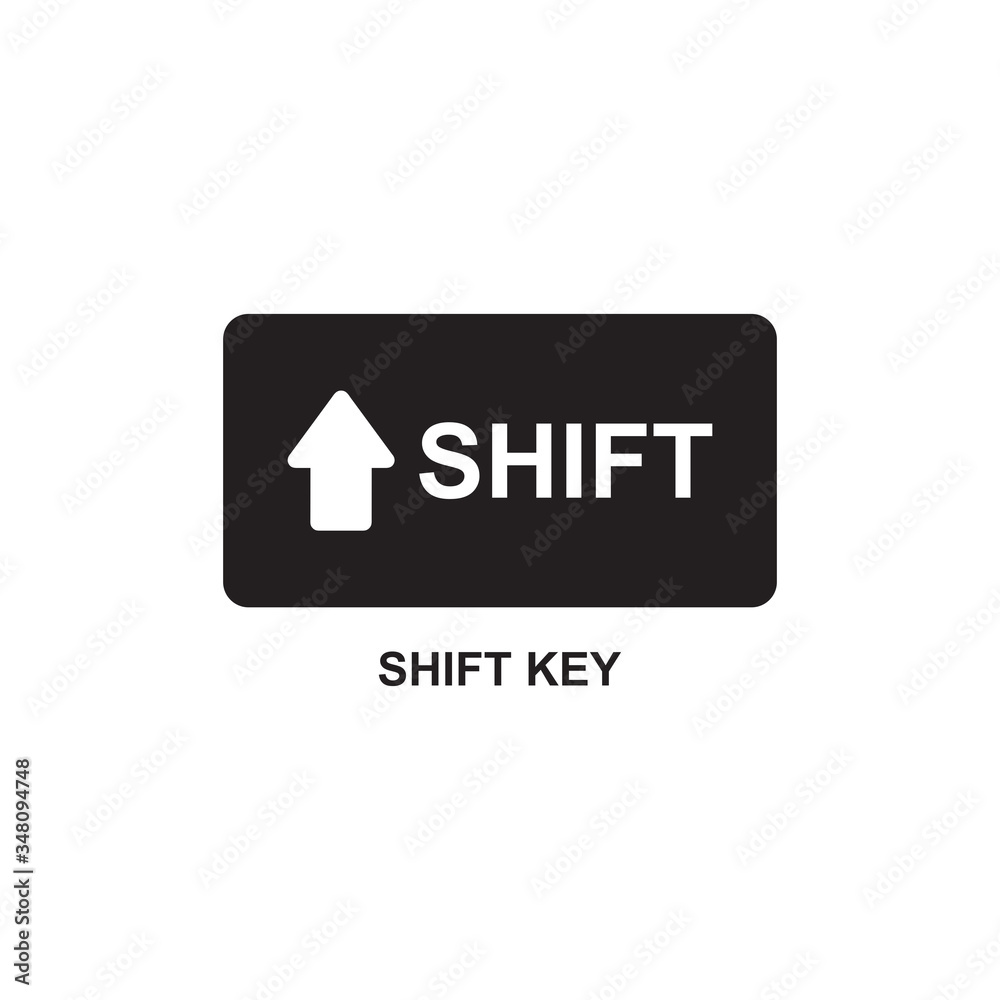 SHIFT KEY ICON , KEYBOARD ICON Stock Vector | Adobe Stock