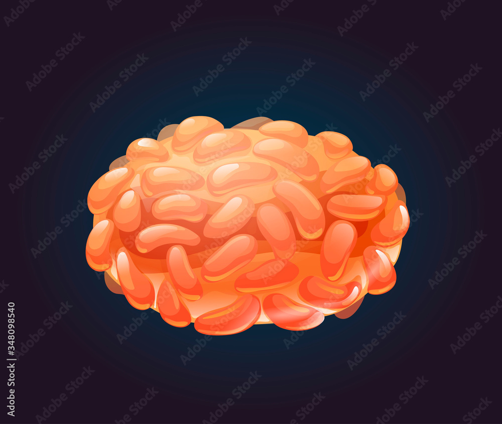 Cartoon vector 3d model of smallpox virus Stock Vector | Adobe Stock