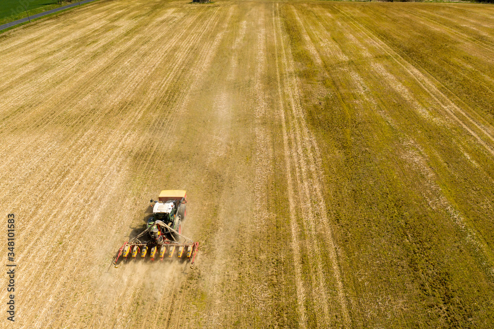 sowing, tractor, farm, agriculture, landscape, seeding, agrarian ...