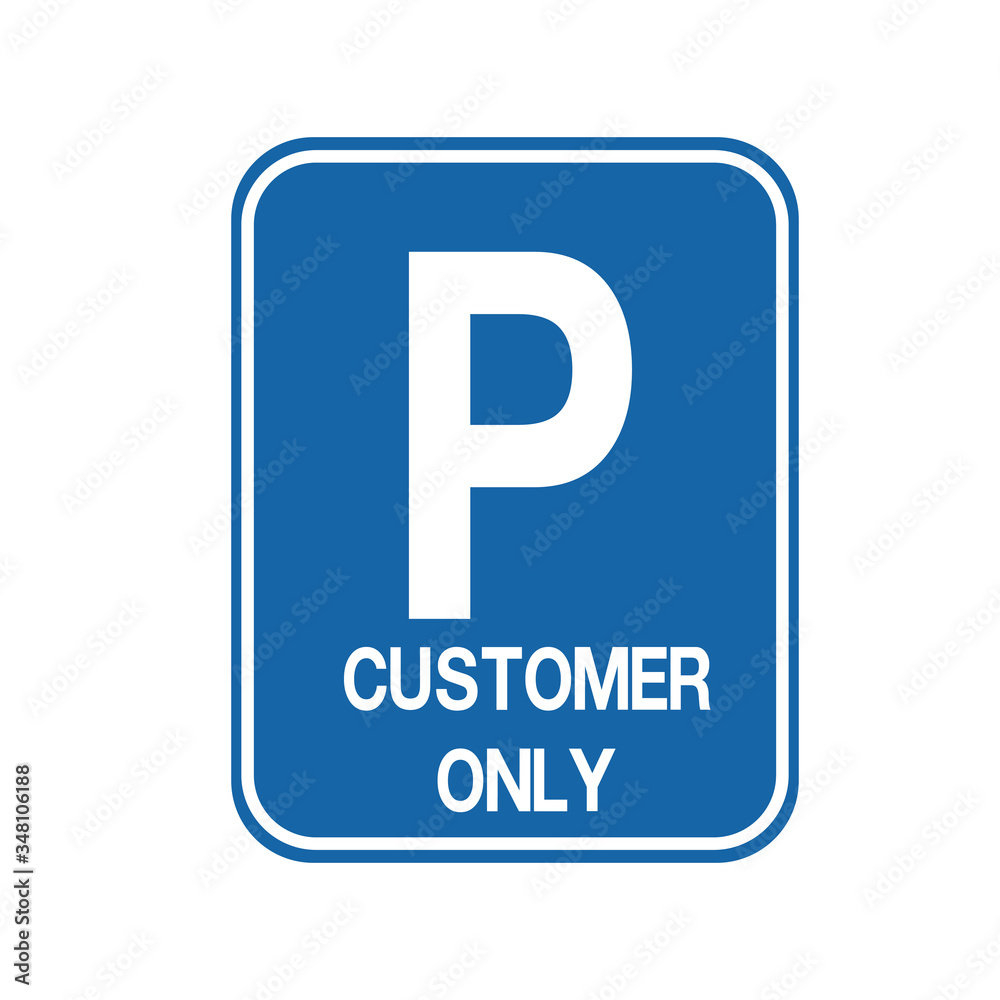 Car Parking Sign (car parking area, ramp access, customer only ...