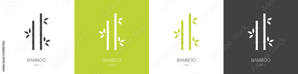 Set of bamboo logos. Collection. Modern style. Vector illustration ...