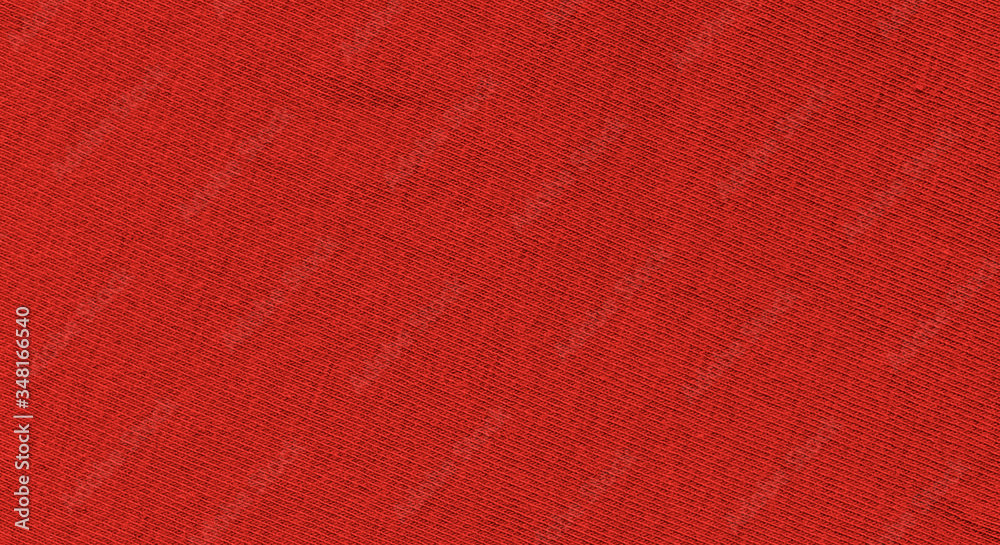 Bright red texture of knit fabric. Red textile background with natural ...