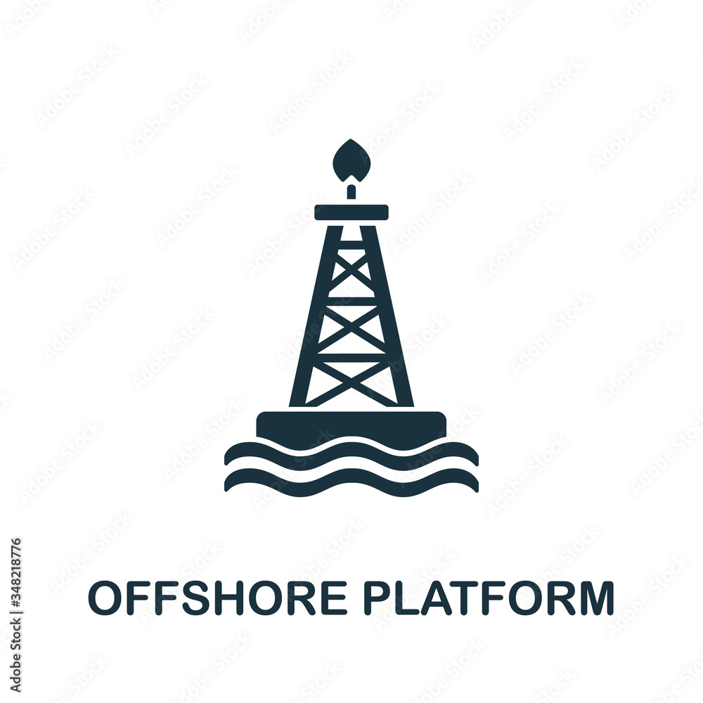 Offshore Platform icon from industrial collection. Simple line Offshore ...