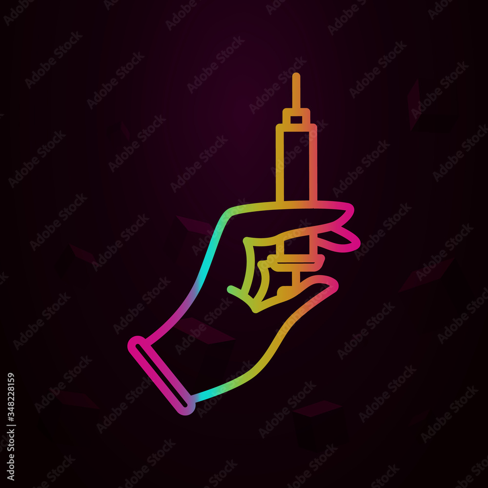 Woman, drug, injection nolan icon Simple thin line, outline vector of ...