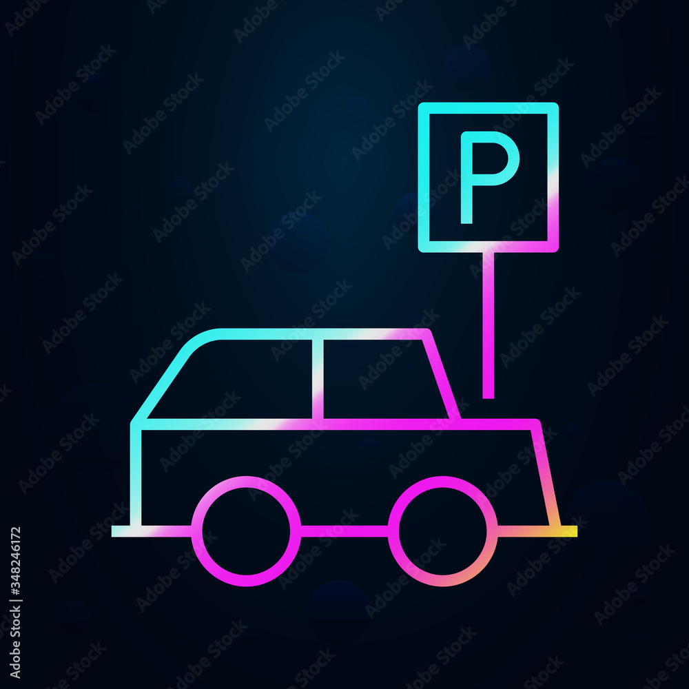 Parking, zone nolan icon. Simple thin line, outline vector of mall ...