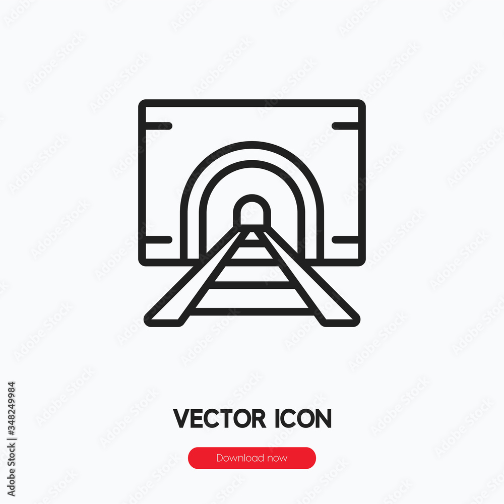 tunnel icon vector. Linear style sign for mobile concept and web design ...