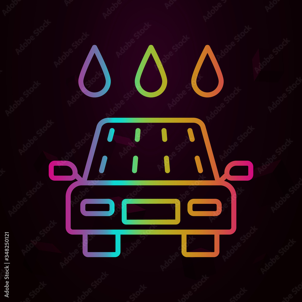 Carwash car nolan icon Simple thin line, outline vector of Car wash ...