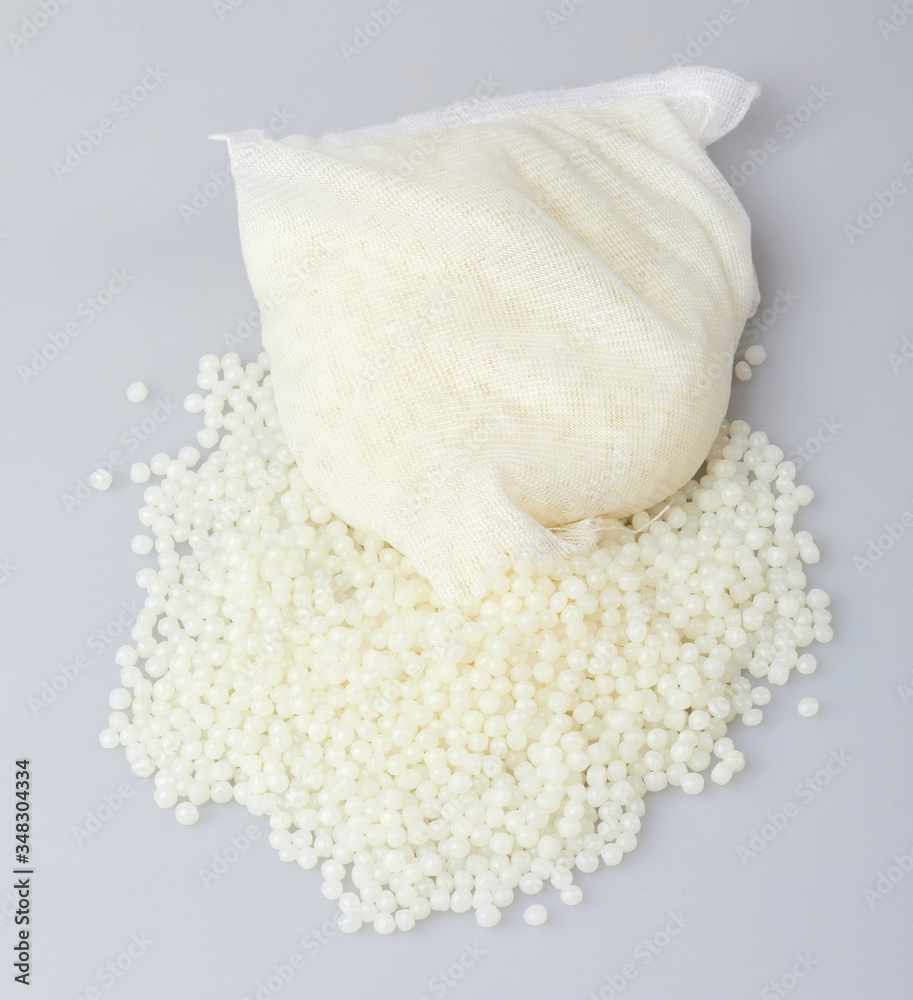 White PET granules, polymer resin, plastic granulate for injection ...
