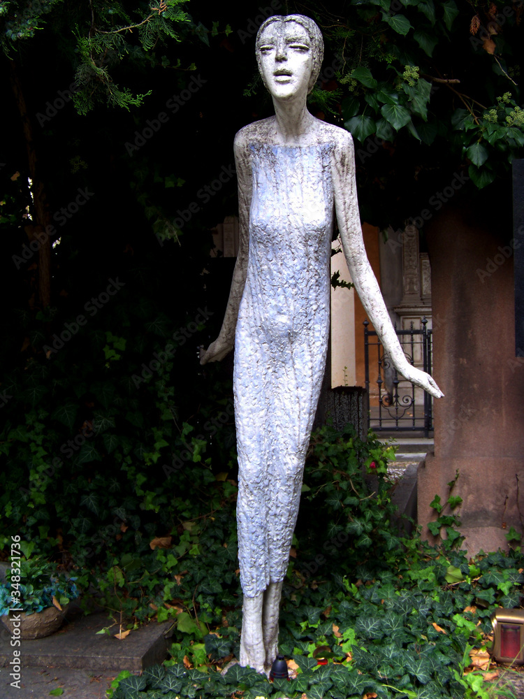 Mystic white sculpture of a woman by Olbram Zoubek on Vlastimil Fisar ...