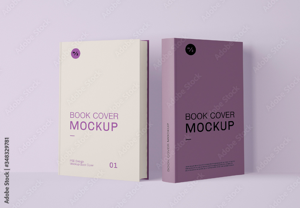 Two Book Cover Mockups Stock Template | Adobe Stock
