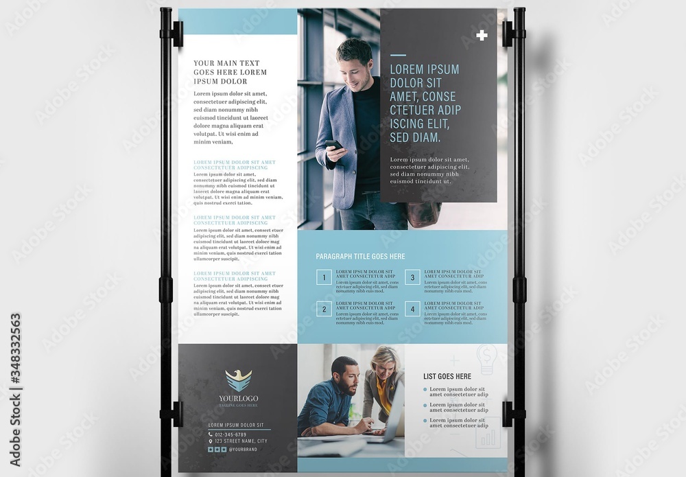 Simple Modern Corporate Poster Layout Stock Template | Adobe Stock