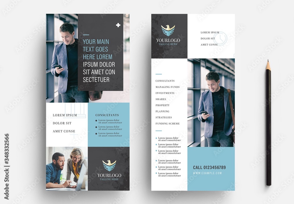 Simple Modern Rack Card Layout Stock Template | Adobe Stock