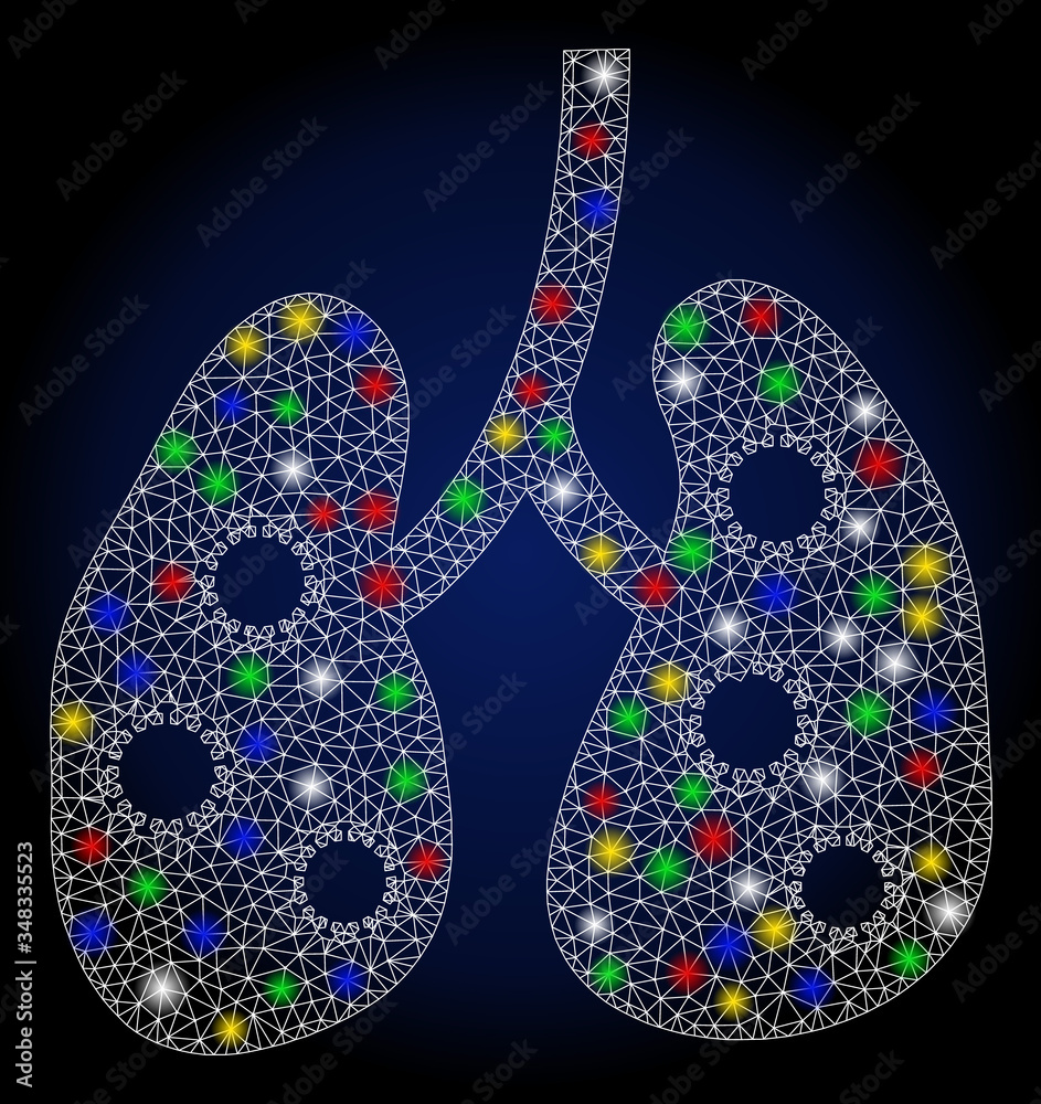 Glossy mesh viral pneumonia with constellation effect. Abstract ...
