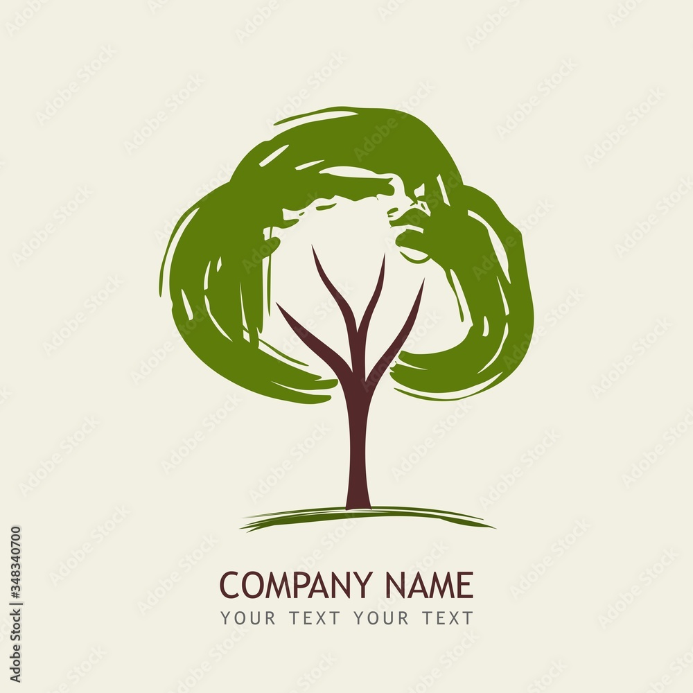Logo of a tree. illustration for a company that deals with green ...
