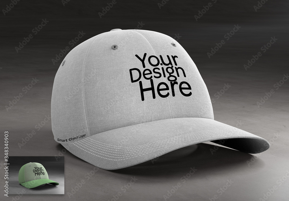 Mockup of a Baseball Cap Stock Template | Adobe Stock