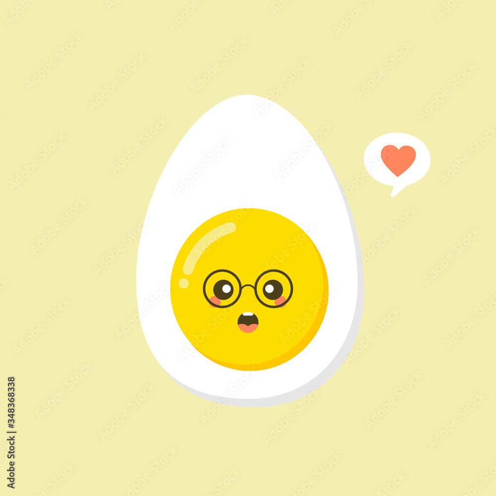 Kawaii and Cute egg faces. Easter eggs friends with funny face vector ...