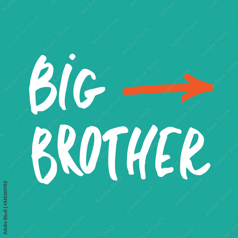 Big brother, Calligraphic Lettering sign, child nursery printable ...