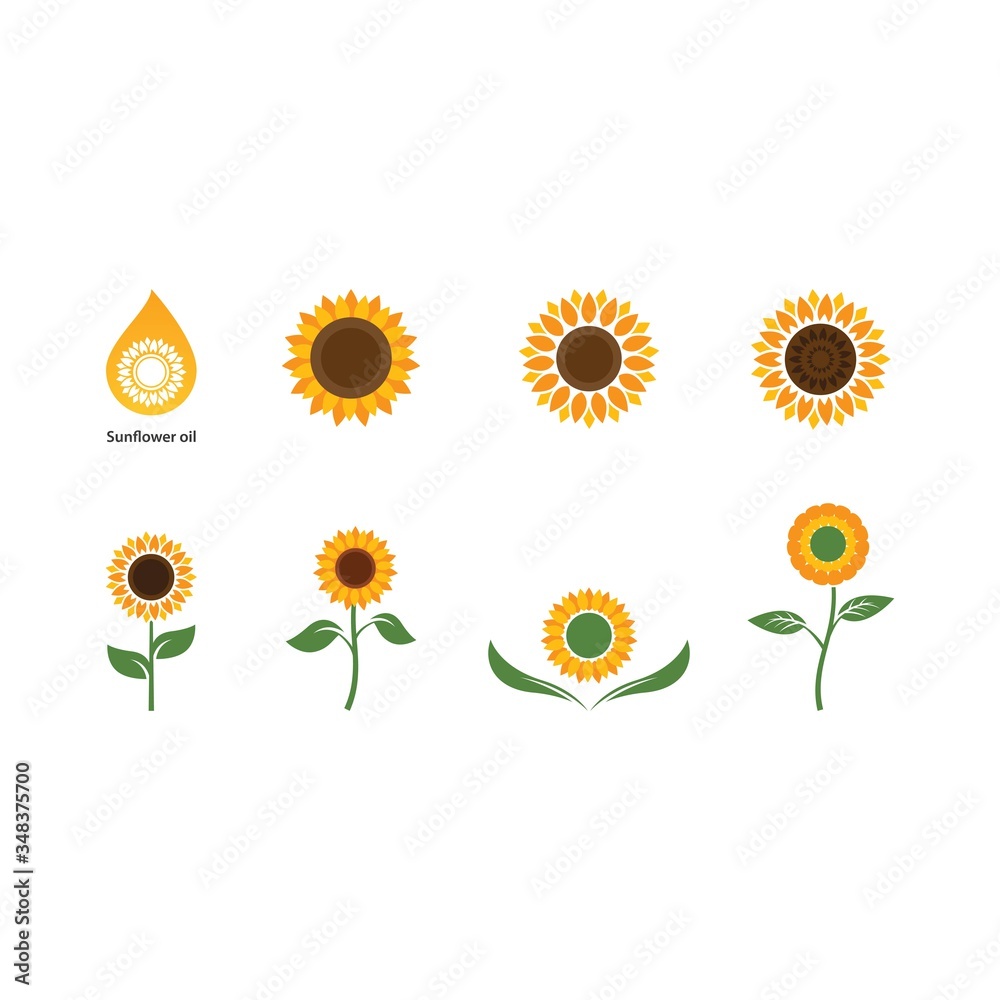 Sunflower vector design Stock Vector | Adobe Stock